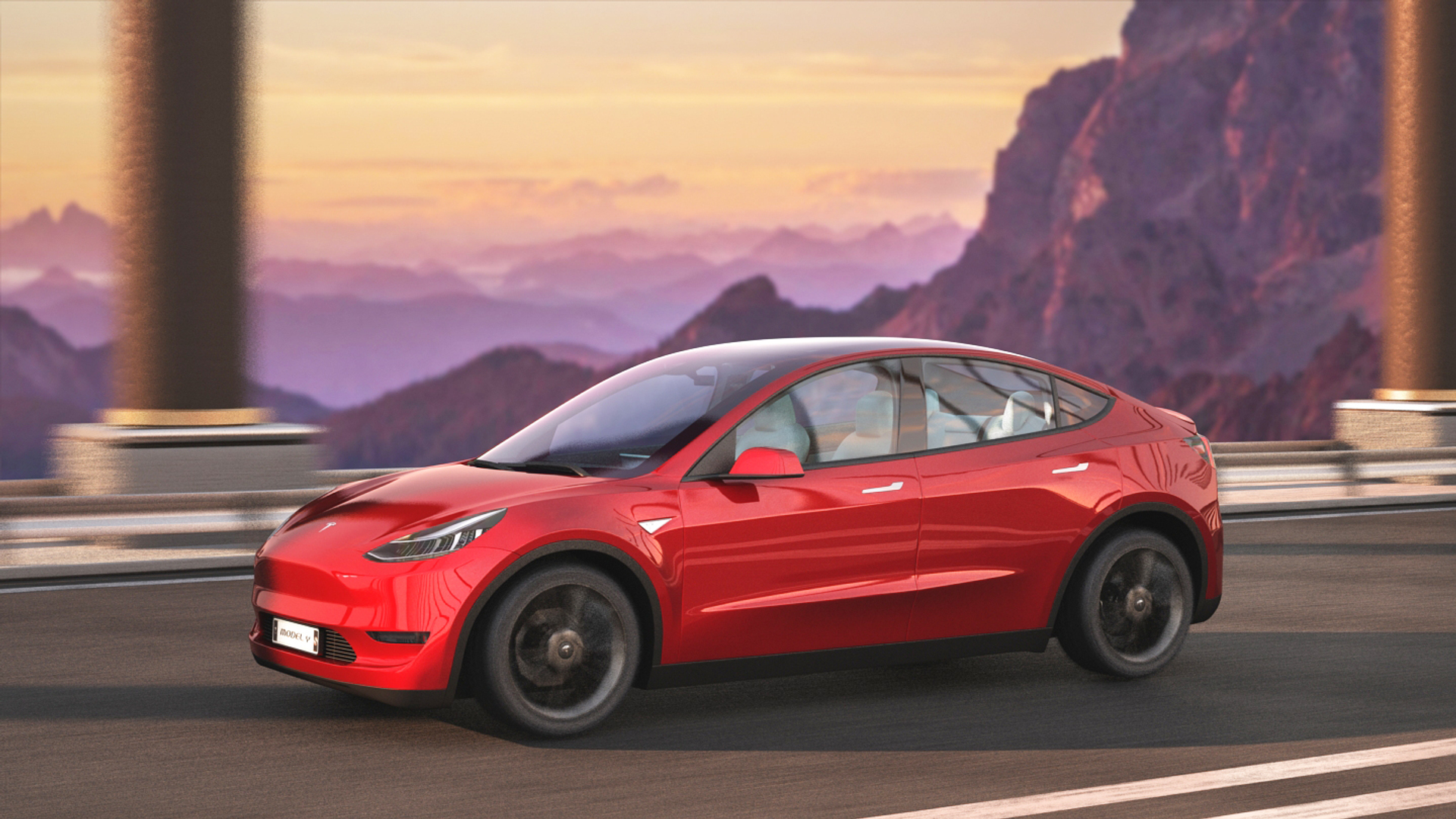 Tesla Y 2020 Opening 3D Model - TurboSquid 1393157