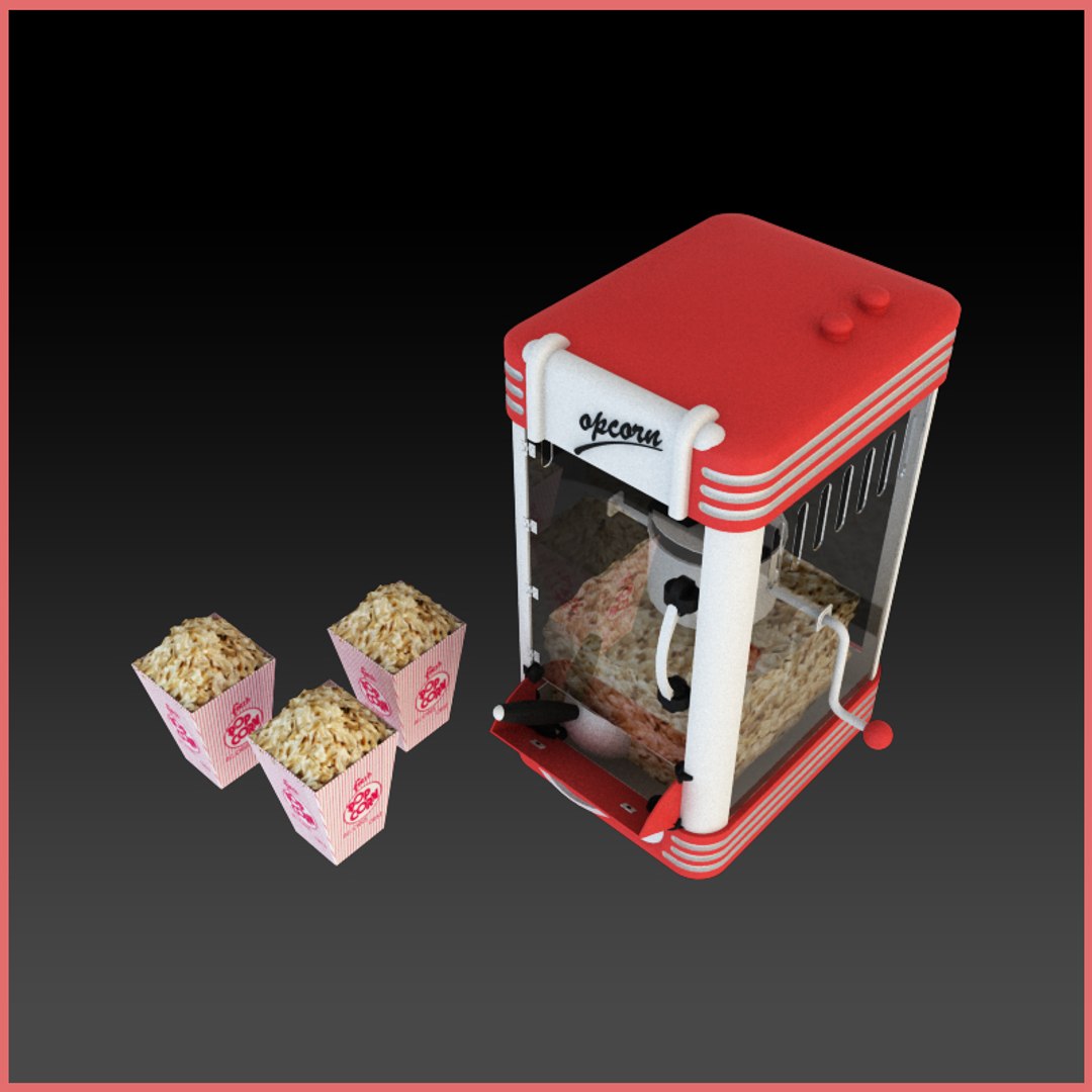 3D Popcorn Machine - TurboSquid 1158043