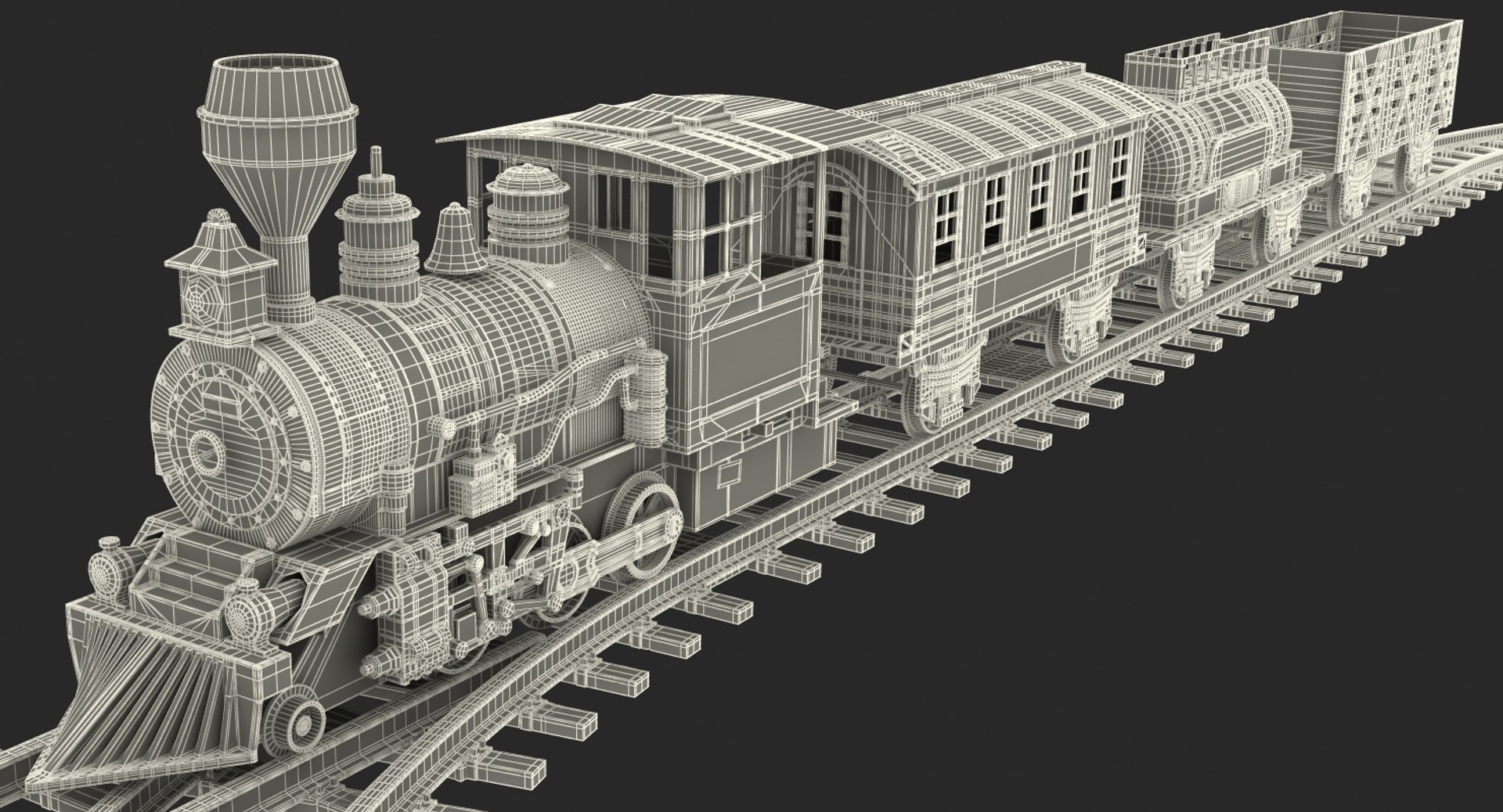 Classical train toy set 3D model - TurboSquid 1342305