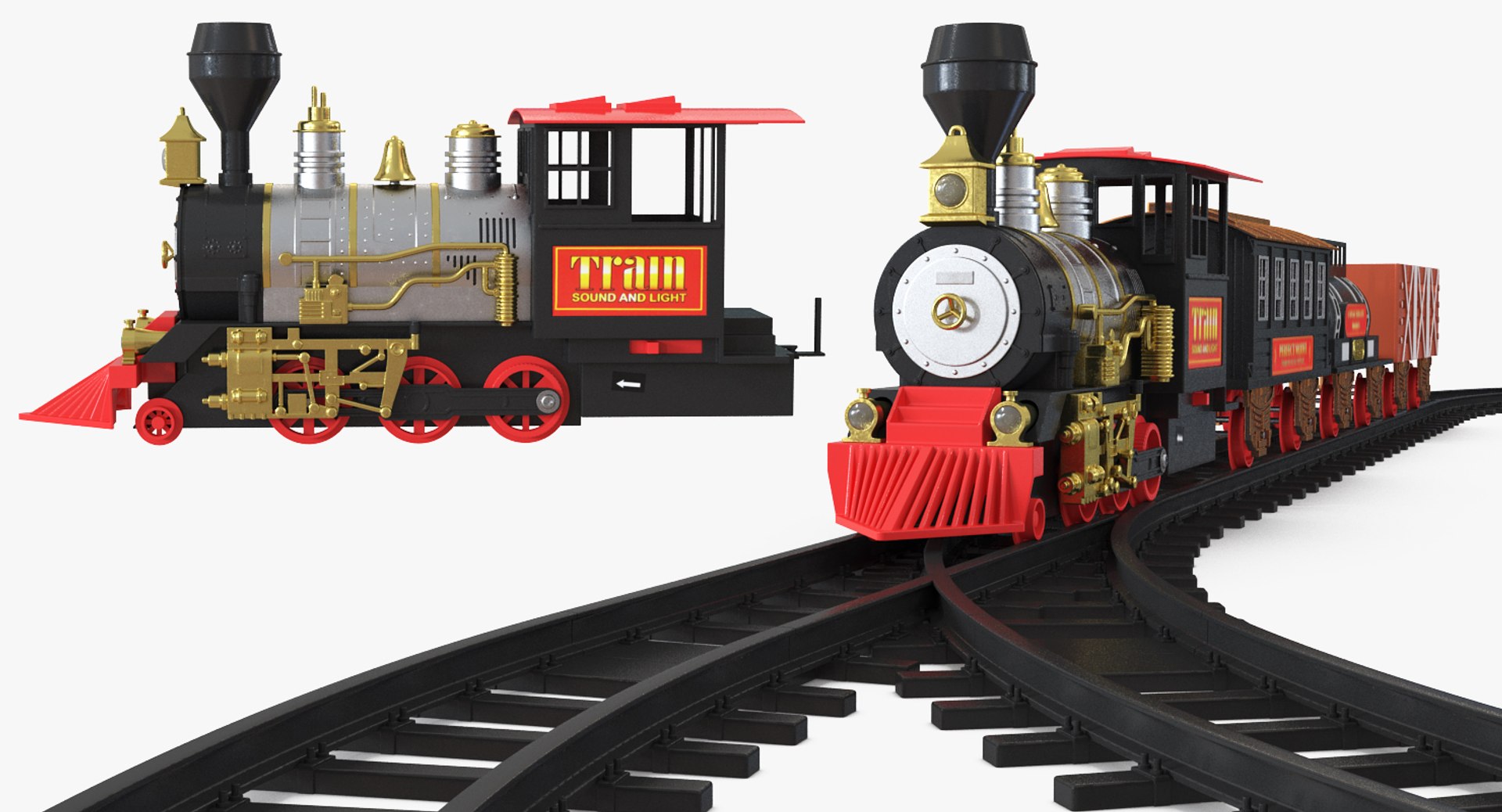 Classical Train Toy Set 3D Model - TurboSquid 1342305