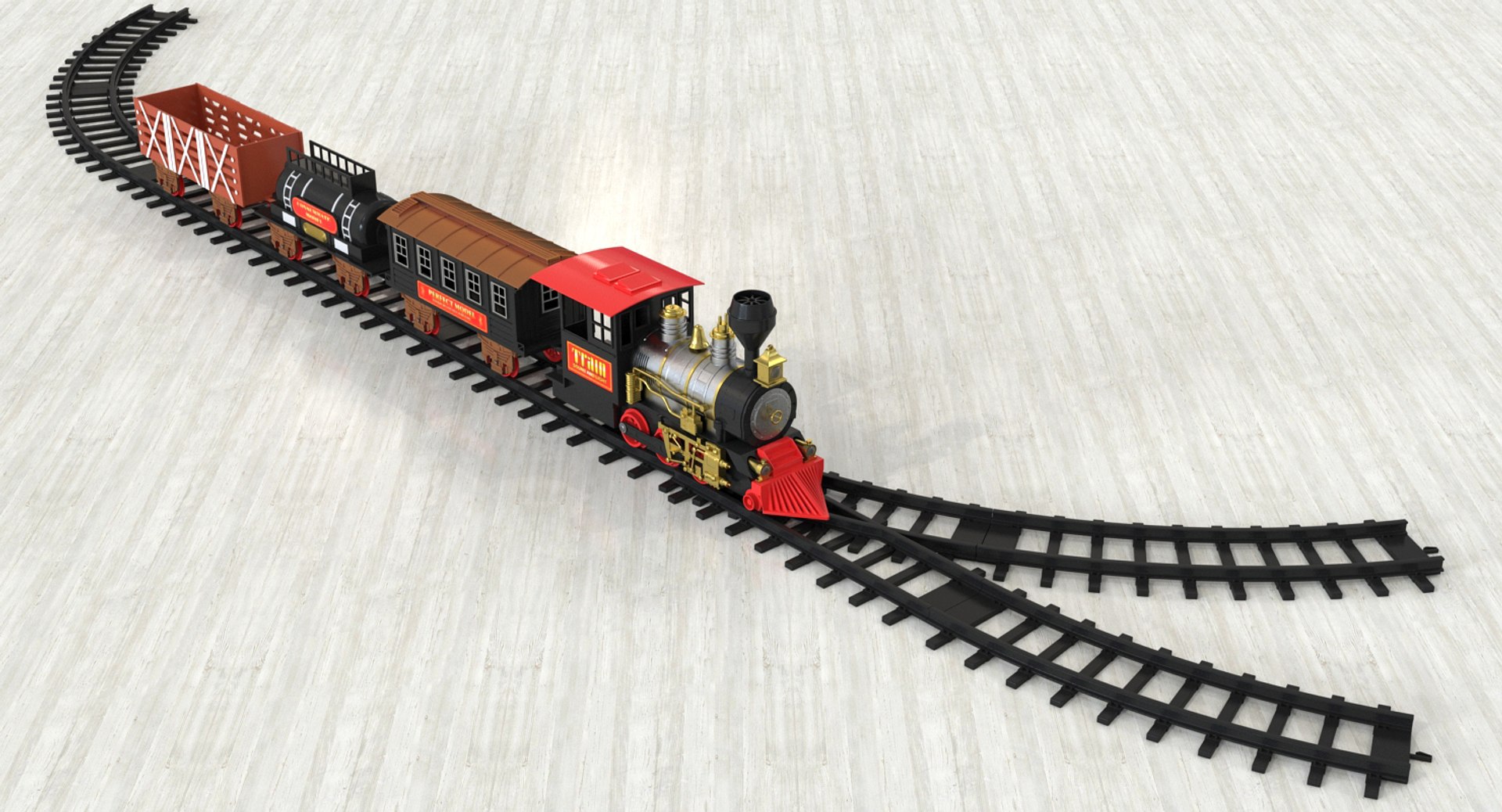 Classical Train Toy Set 3D Model - TurboSquid 1342305