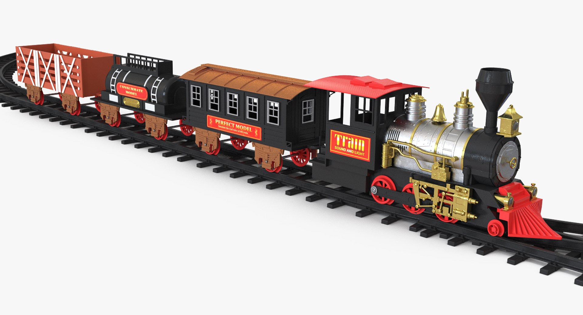 Classical train toy set 3D model - TurboSquid 1342305