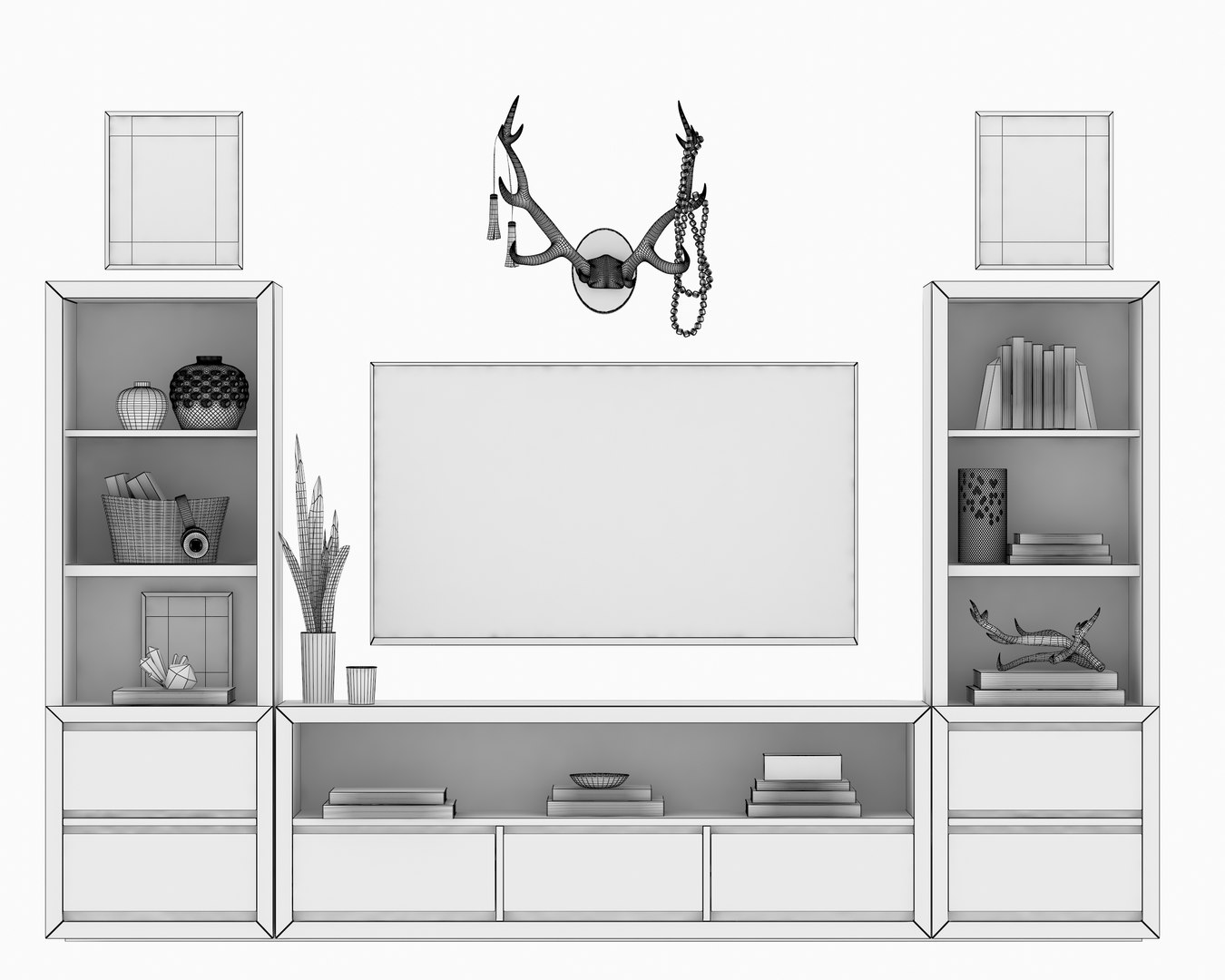 3D Callum Wide Media Wall Model - TurboSquid 1340770