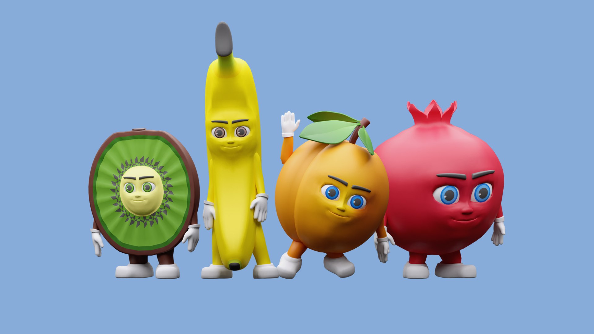 Cartoon Character Fruit 3D Model - TurboSquid 2195644