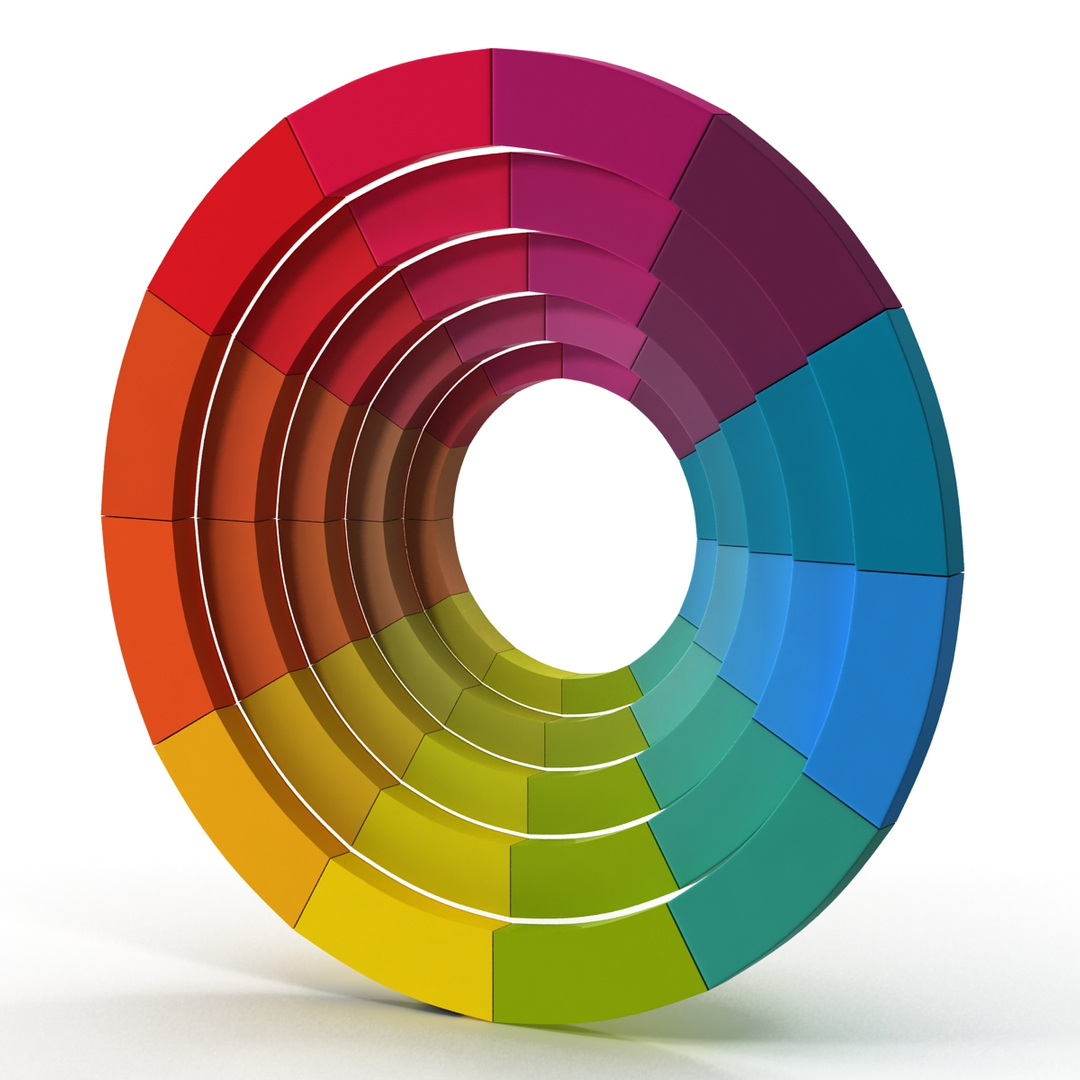 3d Model Of Color Wheel