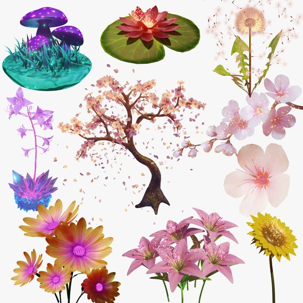 3D Flowers collection - TurboSquid 1817182