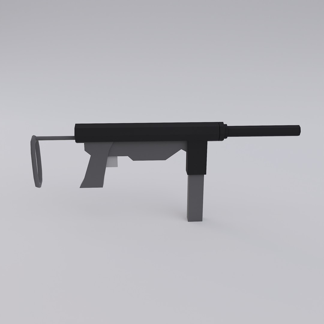 3D M3 submachine gun - TurboSquid 1991927