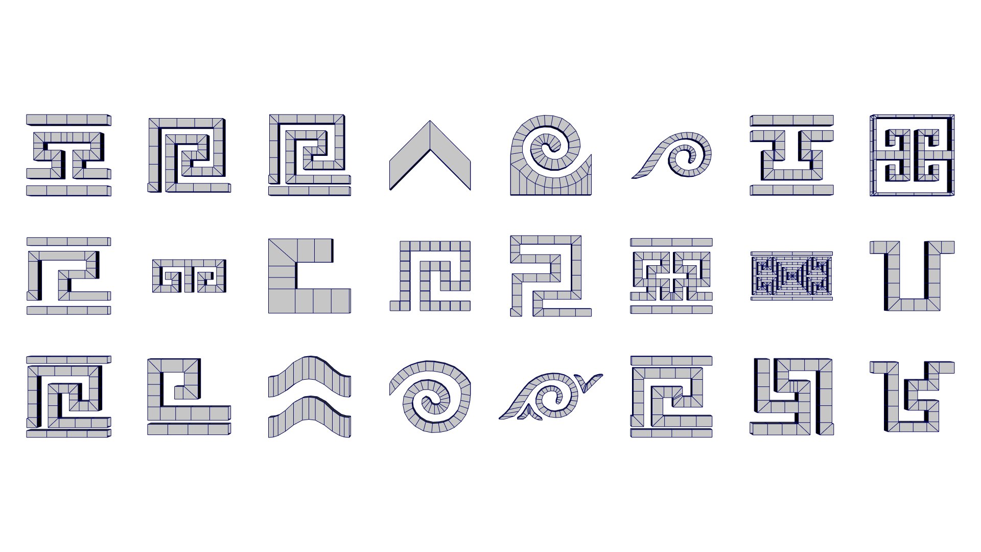 3D Greek Meander Tileable Patterns Low-poly - TurboSquid 2133054