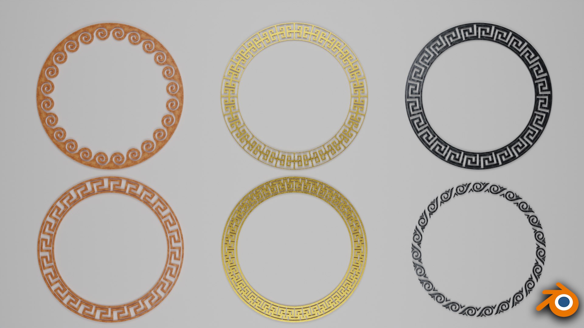 3D Greek Meander Tileable Patterns Low-poly - TurboSquid 2133054