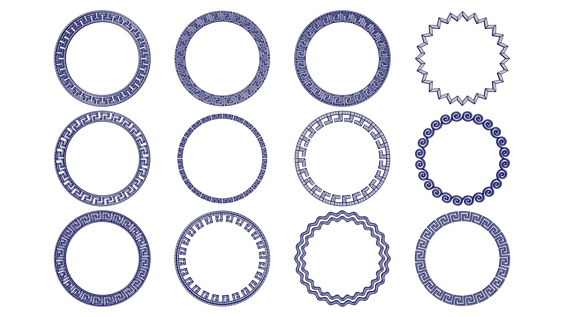 3D Greek Meander Tileable Patterns Low-poly - TurboSquid 2133054