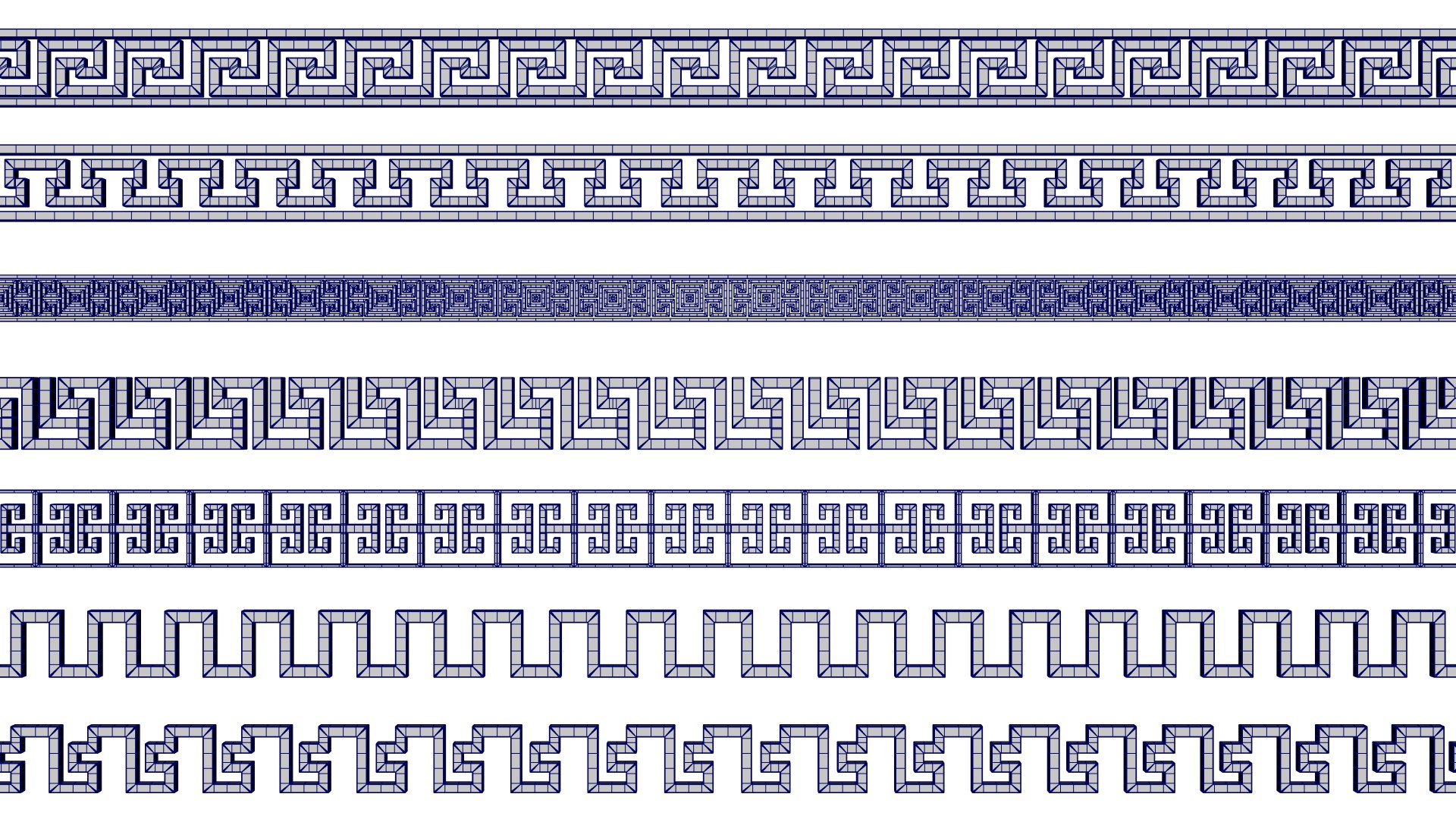 3D Greek Meander Tileable Patterns Low-poly - TurboSquid 2133054