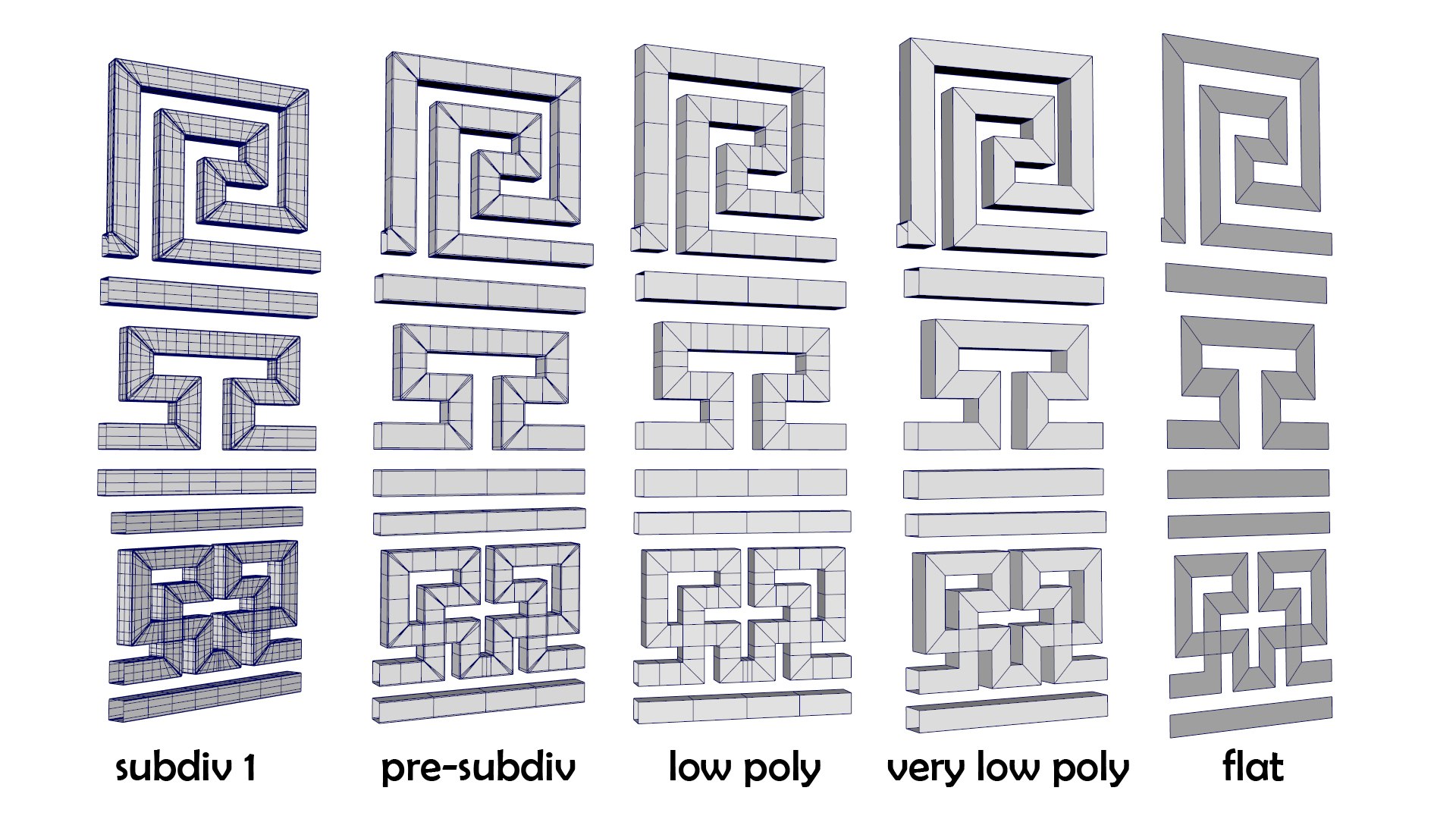 3D Greek Meander Tileable Patterns Low-poly - TurboSquid 2133054
