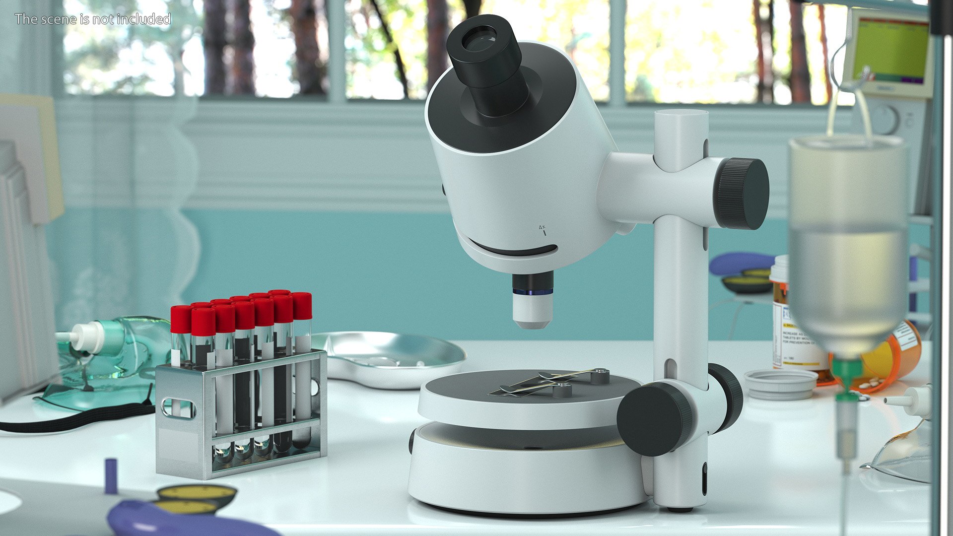 3D model Modern Optical Microscope White - TurboSquid 2070504