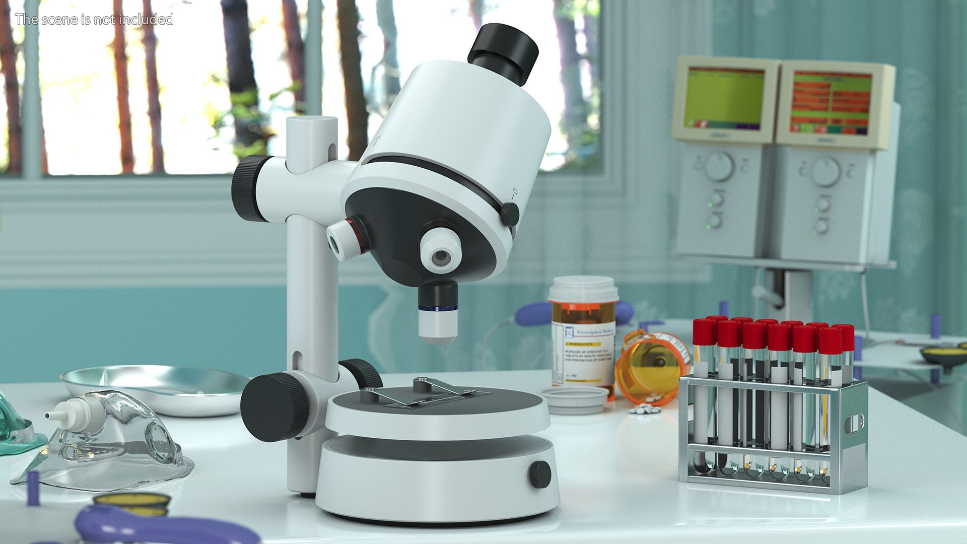 3D model Modern Optical Microscope White - TurboSquid 2070504