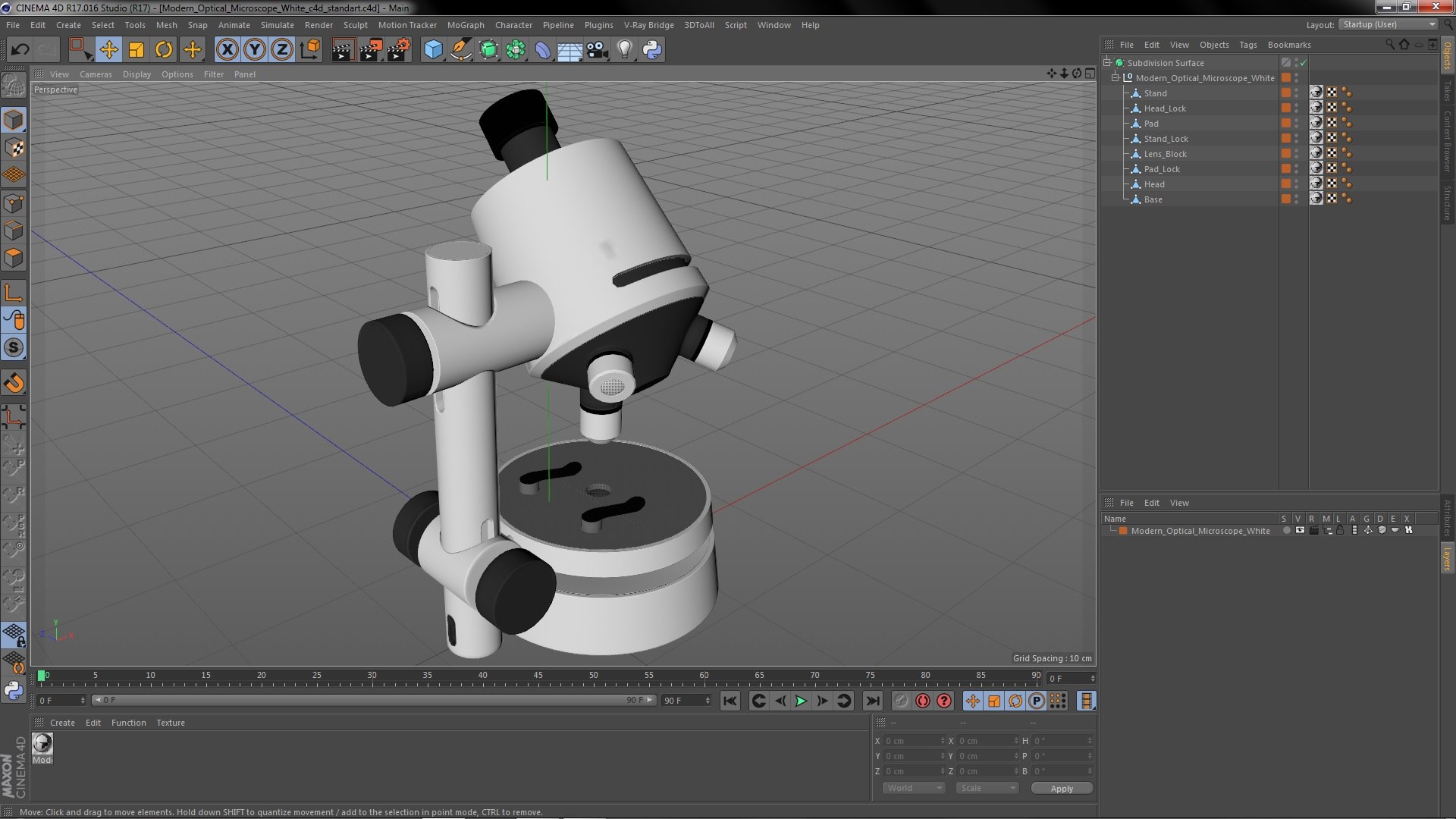 3D model Modern Optical Microscope White - TurboSquid 2070504
