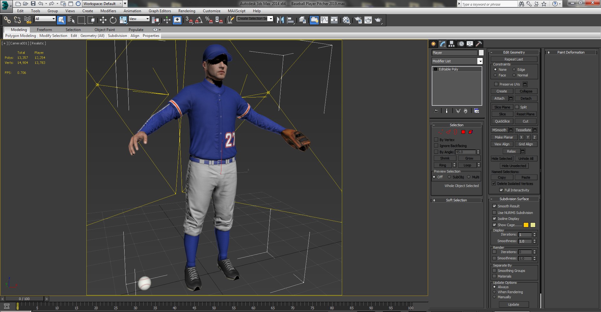 Baseball Player Ball 3D Model - TurboSquid 1463023