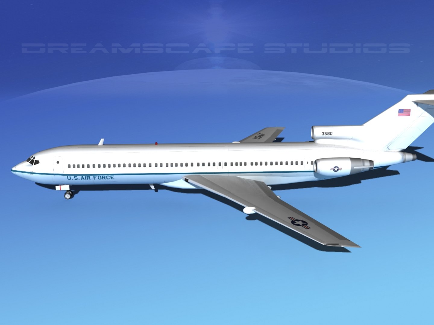 Turbines C-22b Boeing 727-200 3d Obj