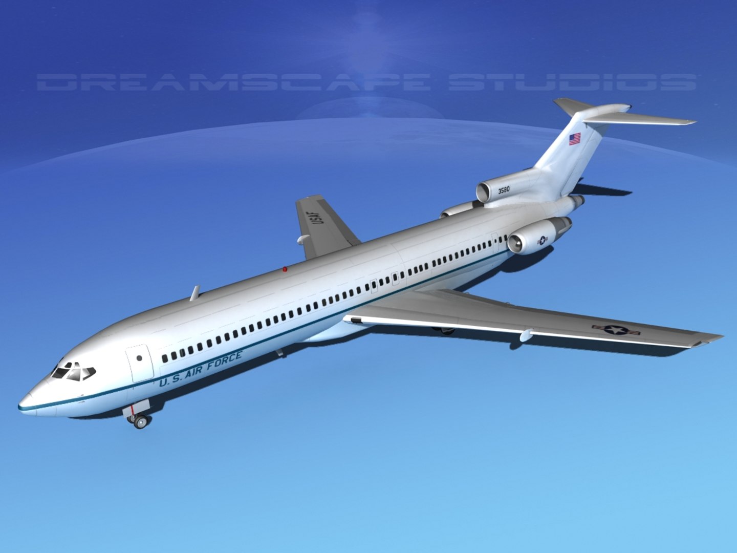 Turbines C-22b Boeing 727-200 3d Obj