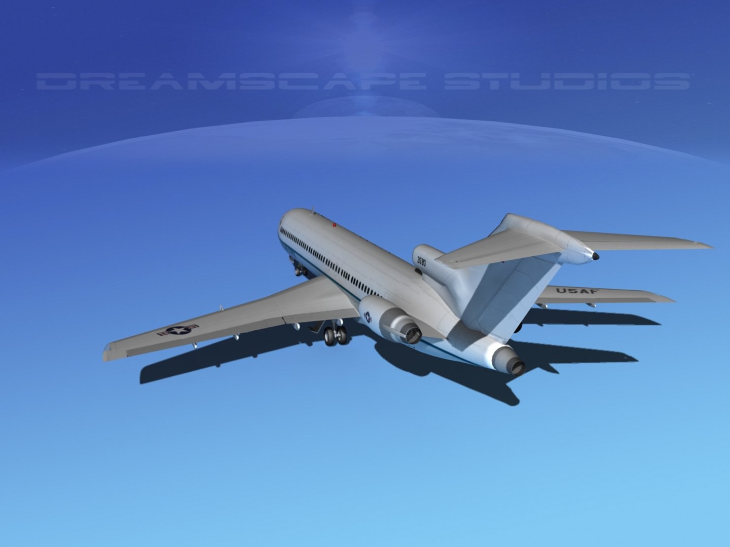 Turbines C-22b Boeing 727-200 3d Obj