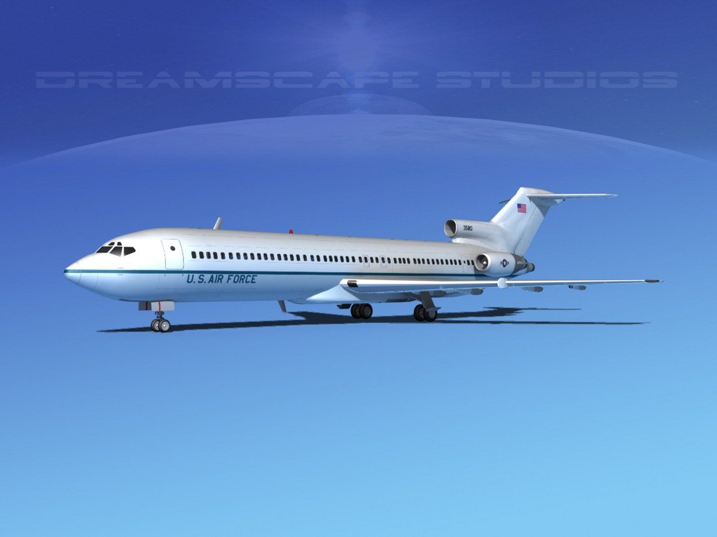 Turbines C-22b Boeing 727-200 3d Obj
