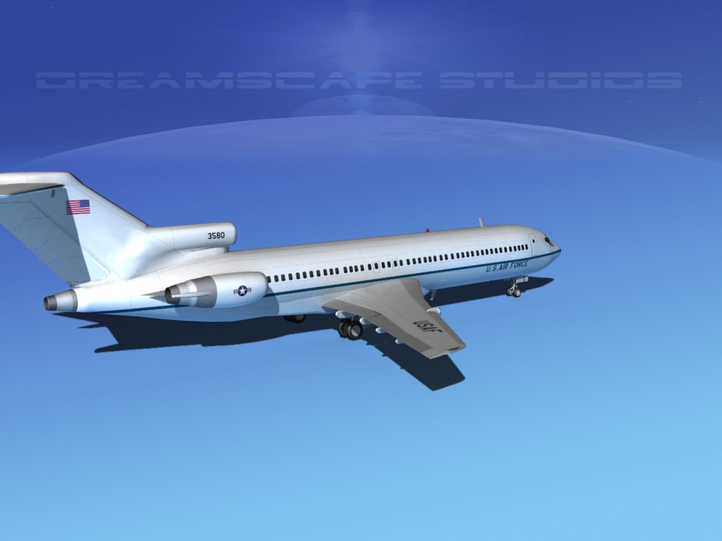 Turbines C-22b Boeing 727-200 3d Obj