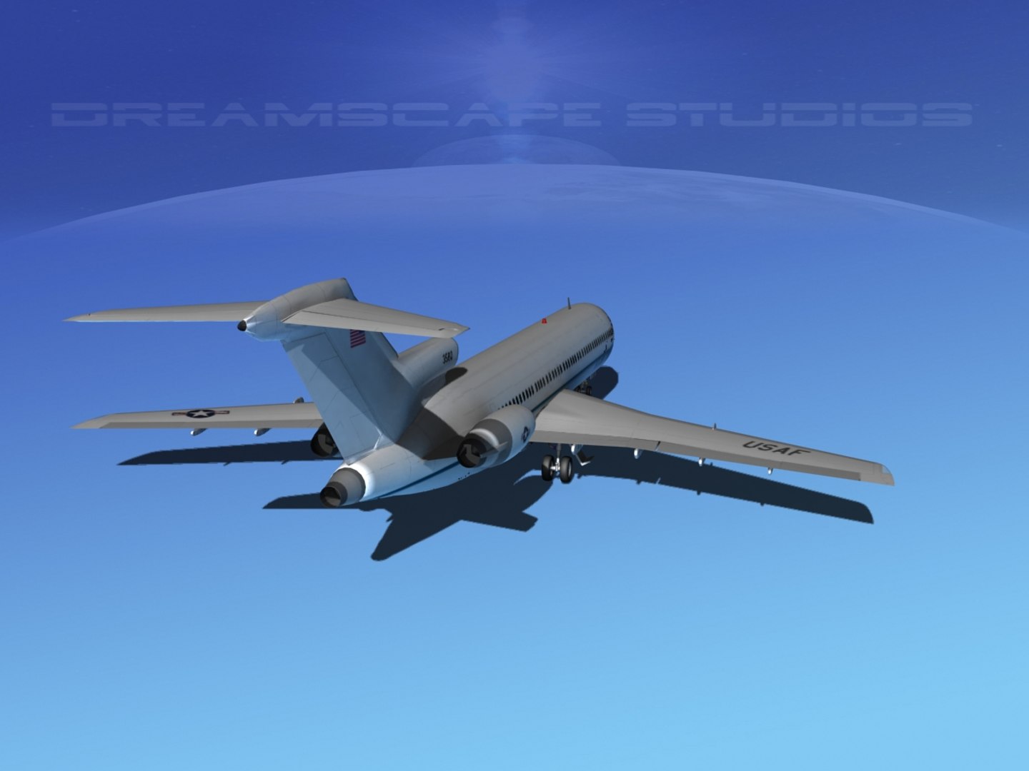 Turbines C-22b Boeing 727-200 3d Obj