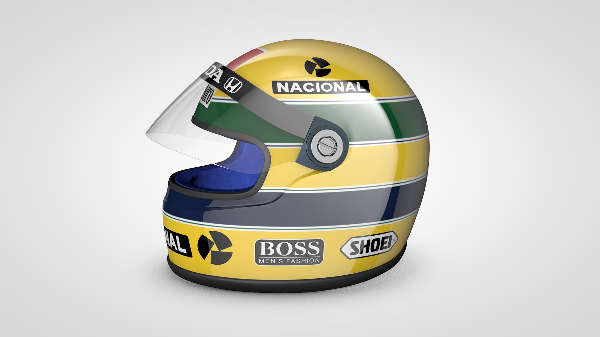 3d Senna Helmet 1988