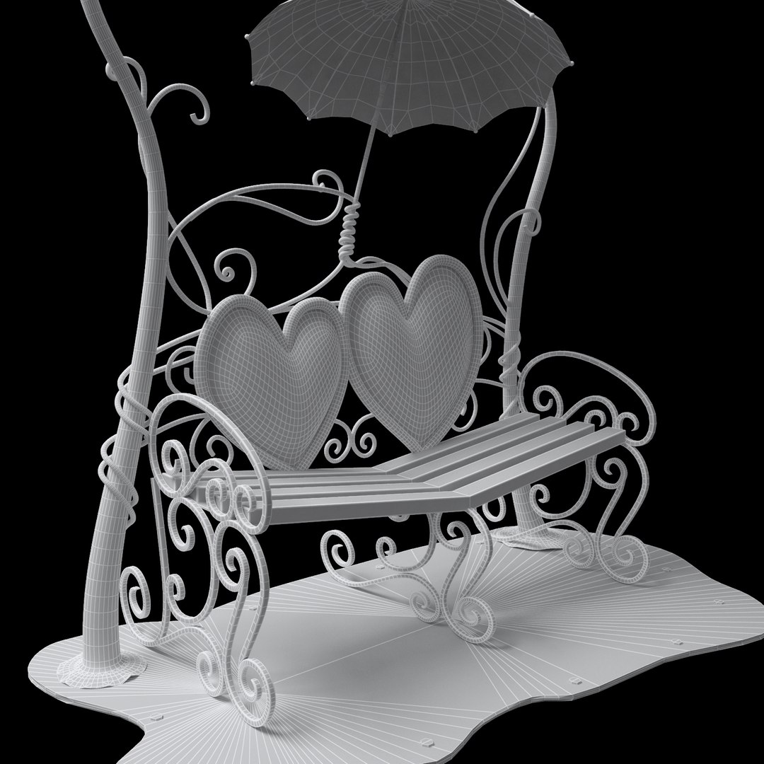 3d Model Forged Bench Lovers