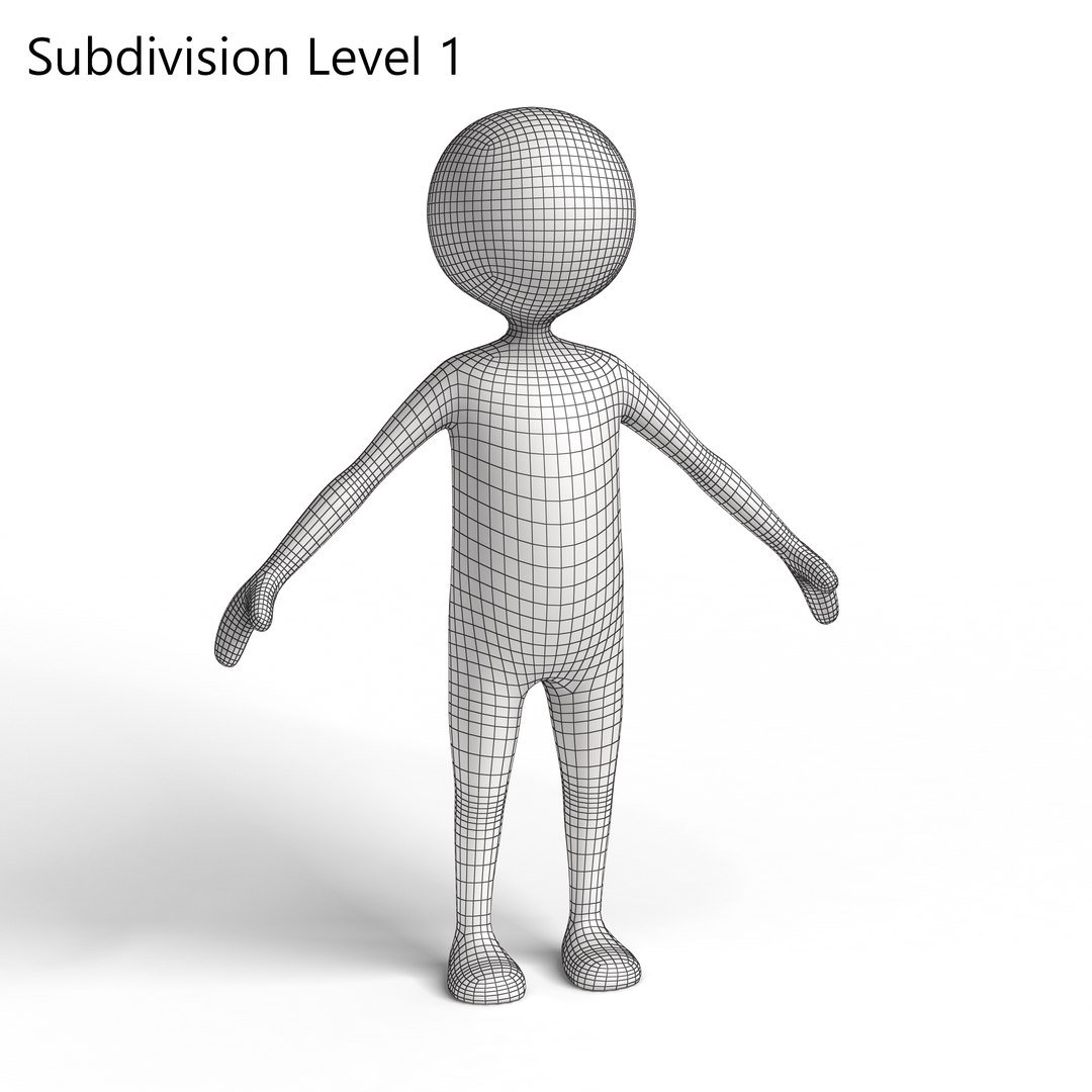Cartoon Icon Character 3D Model - TurboSquid 1330182