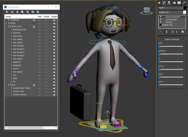 Cartoon icon character 3D model - TurboSquid 1330182