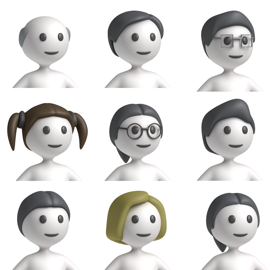 Cartoon Icon Character 3D Model - TurboSquid 1330182