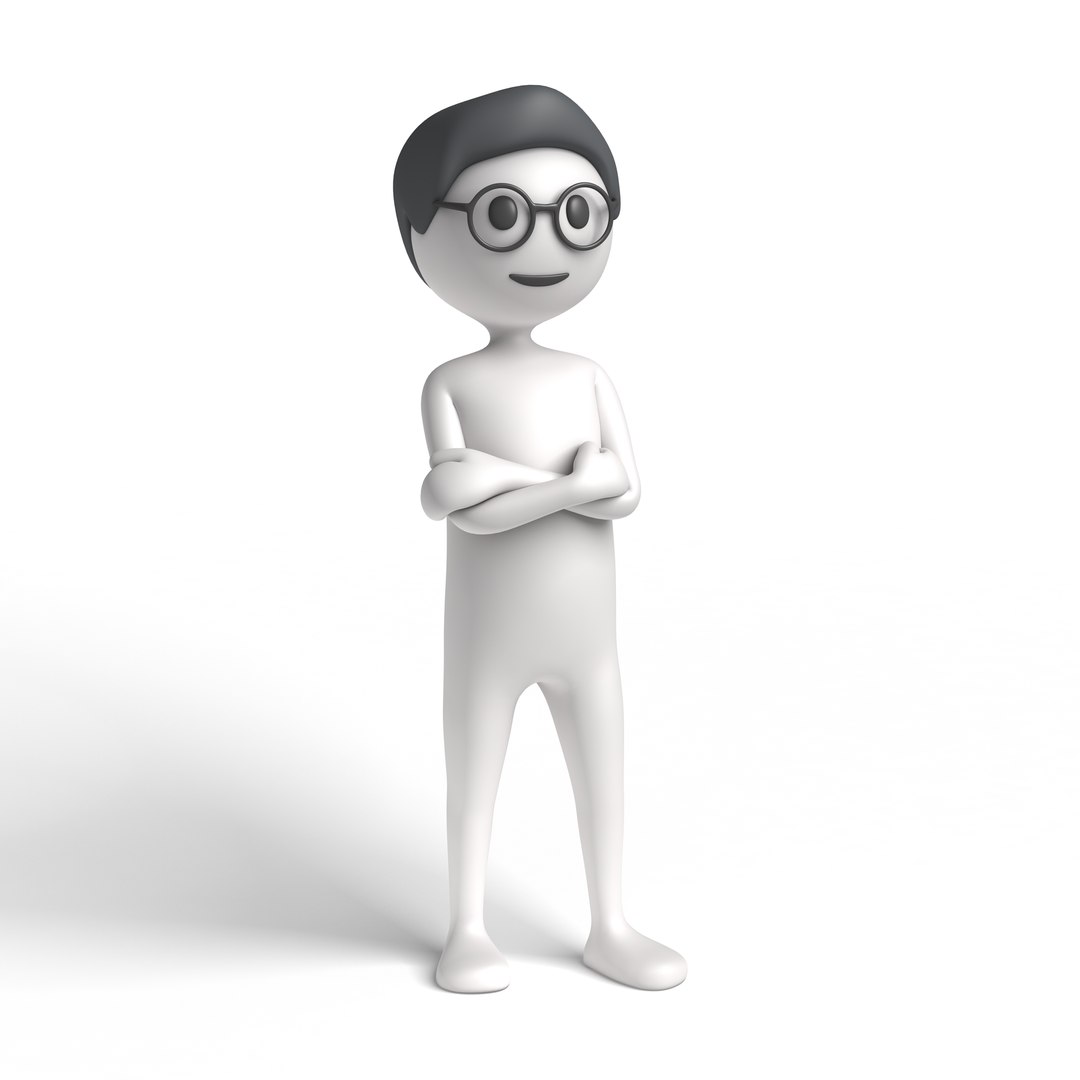 Cartoon Icon Character 3D Model - TurboSquid 1330182