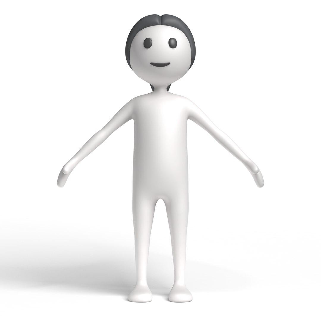 Cartoon icon character 3D model - TurboSquid 1330182