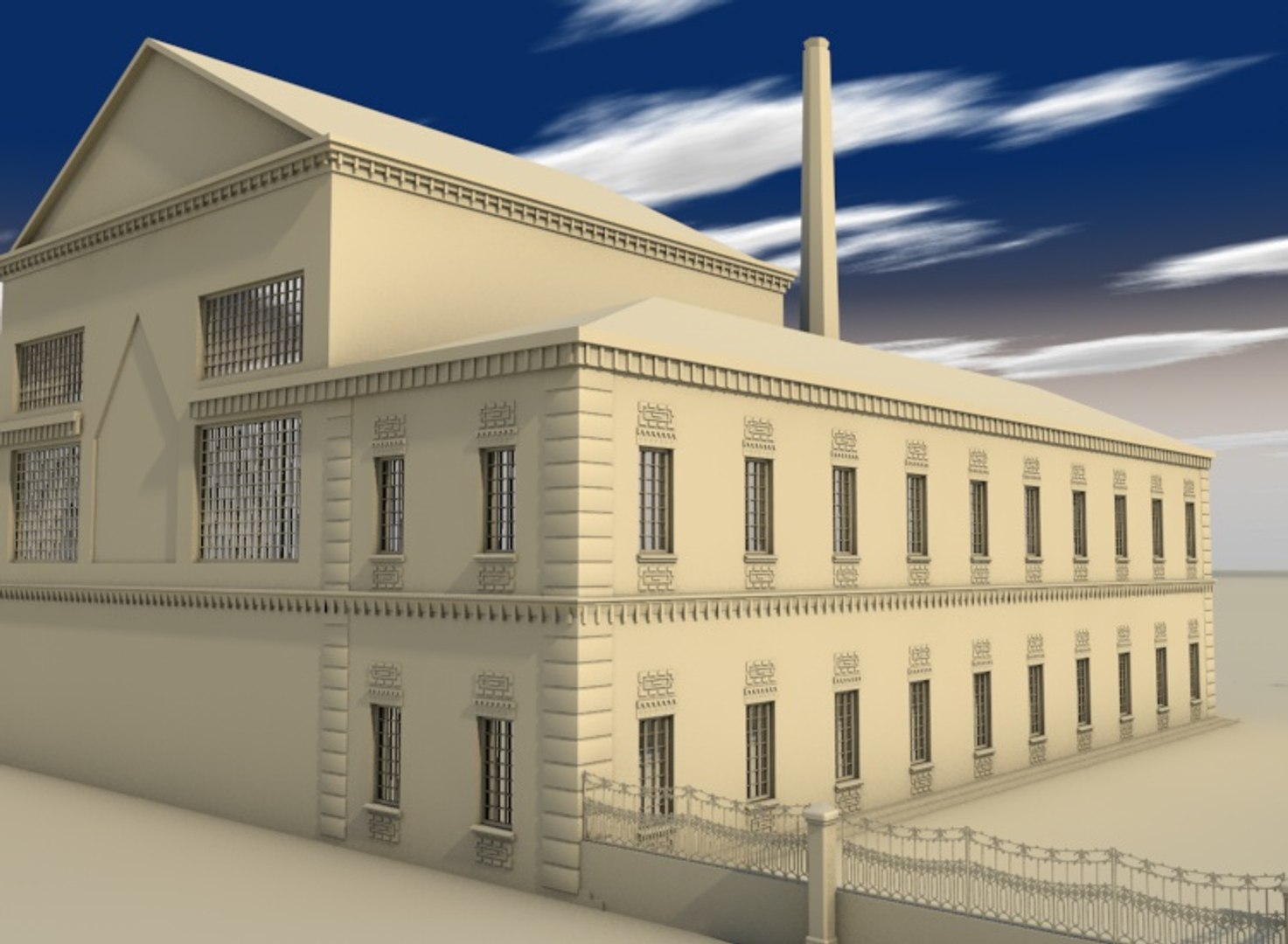 3d model industrial building