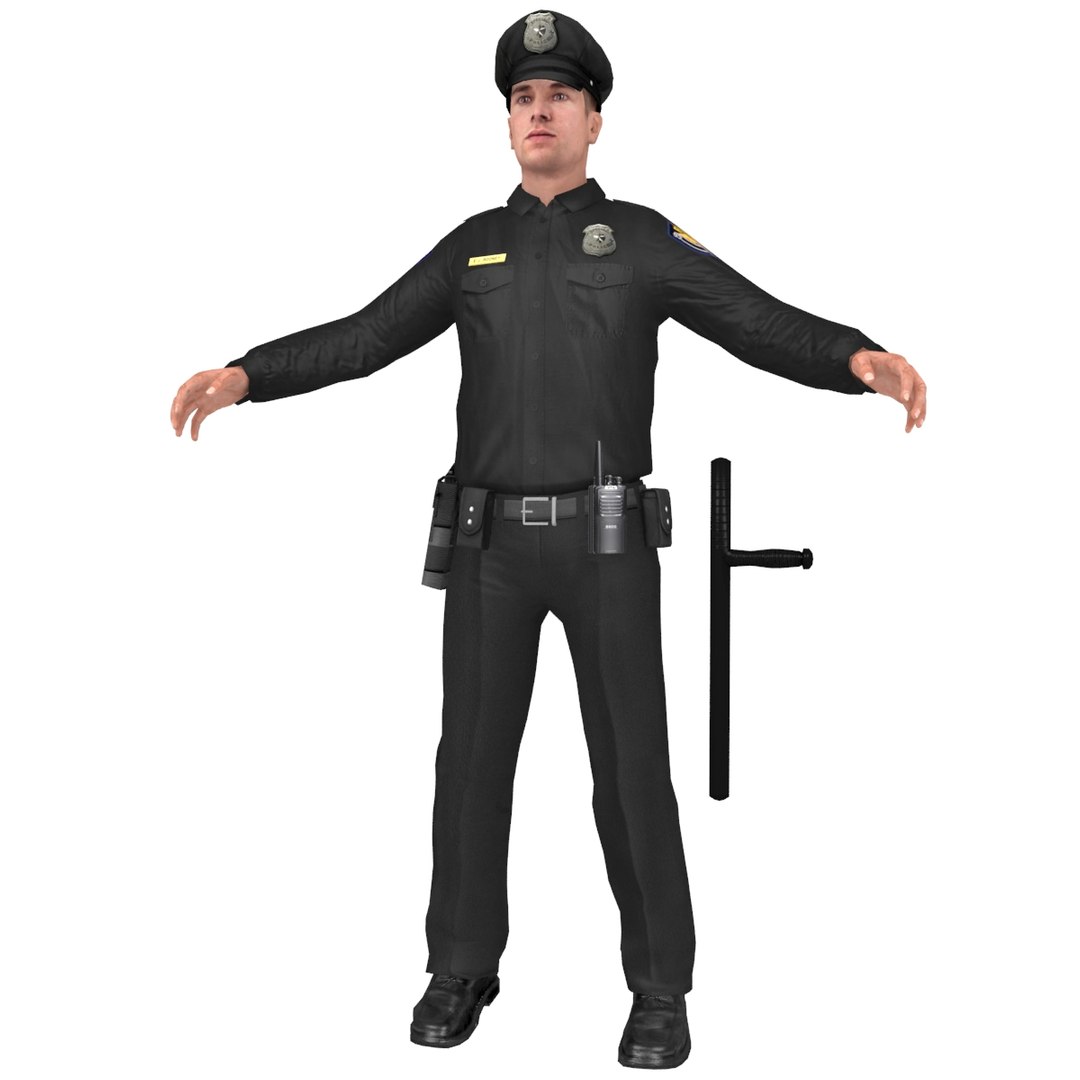 3D Man Gun Model - TurboSquid 1353468