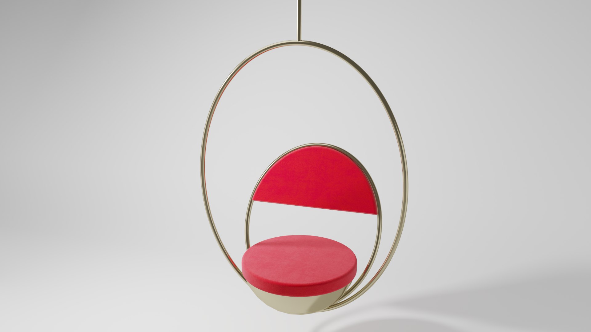 3D HANGING HOOP CHAIR -RED - TurboSquid 1998431