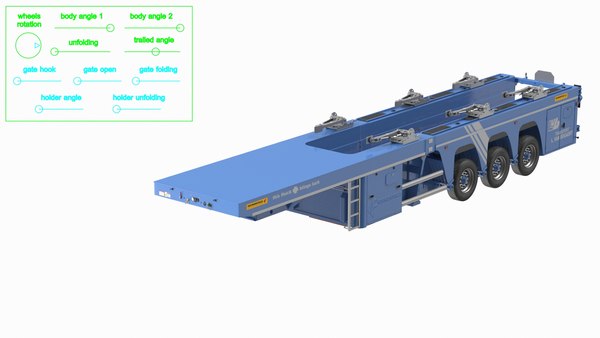Faymonville Prefamax ILO 3 Innenlader Semi Trailer Rigged 3D model ...