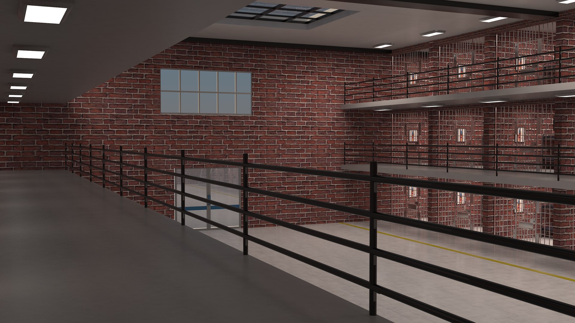 Prison Hall Model - TurboSquid 2044160