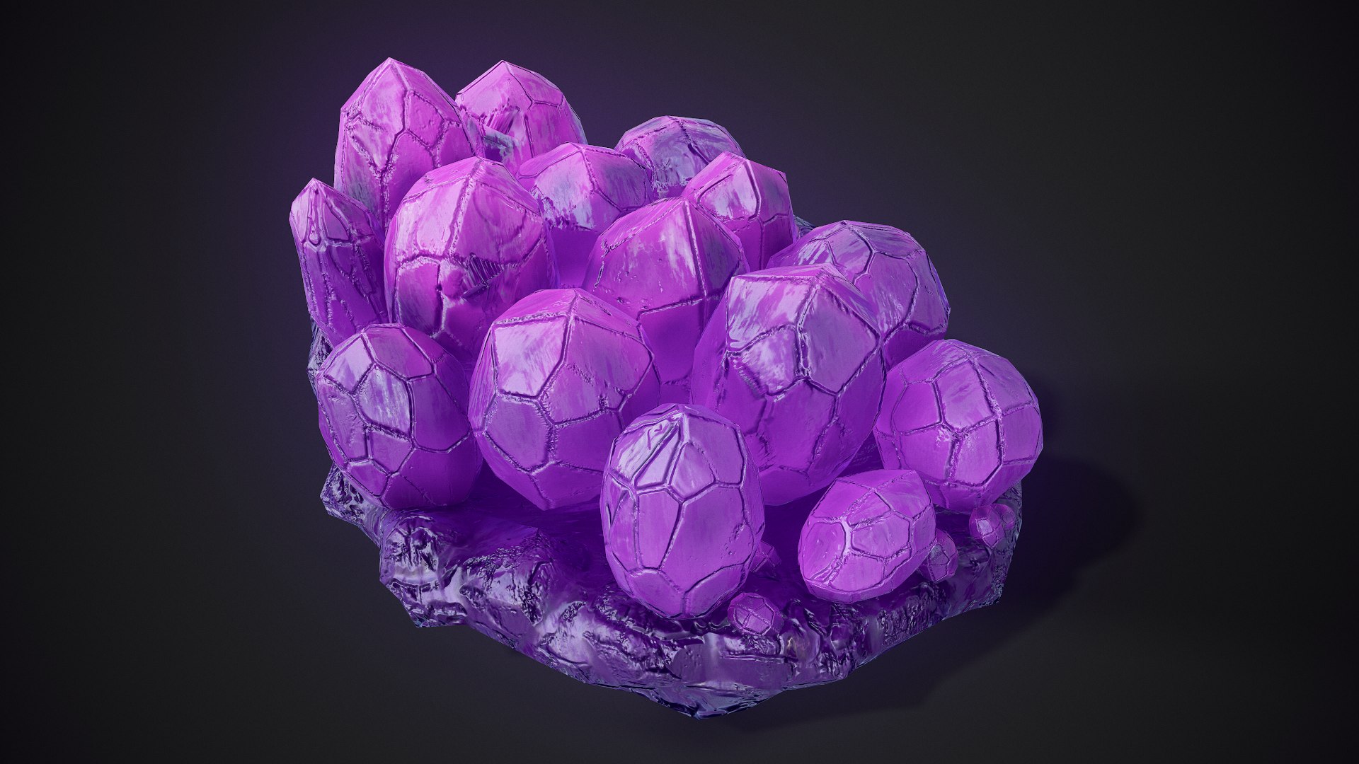 Realistic Crystal Purple 3D Model - TurboSquid 1442713