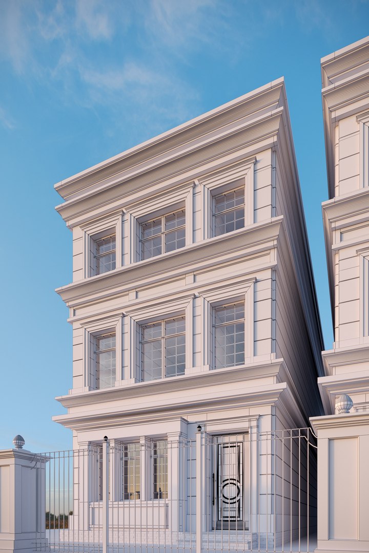 Classical Architectural Facade 3D Model - TurboSquid 1963507