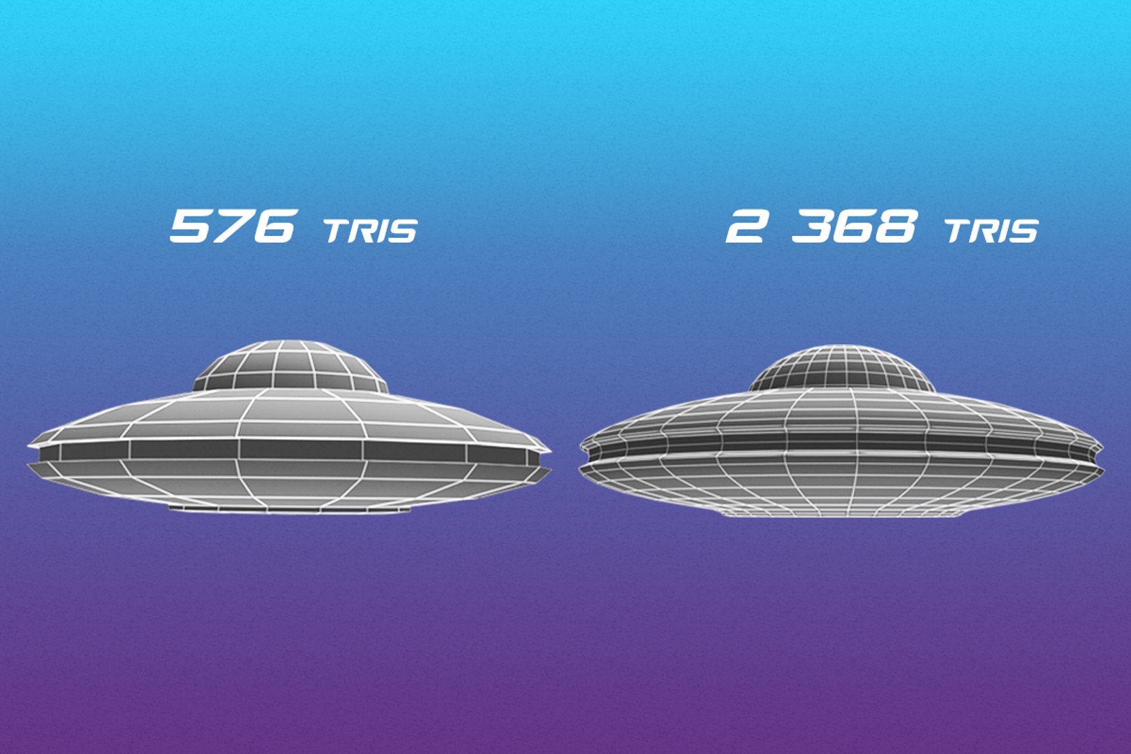 3d Cartoon Ufo Model