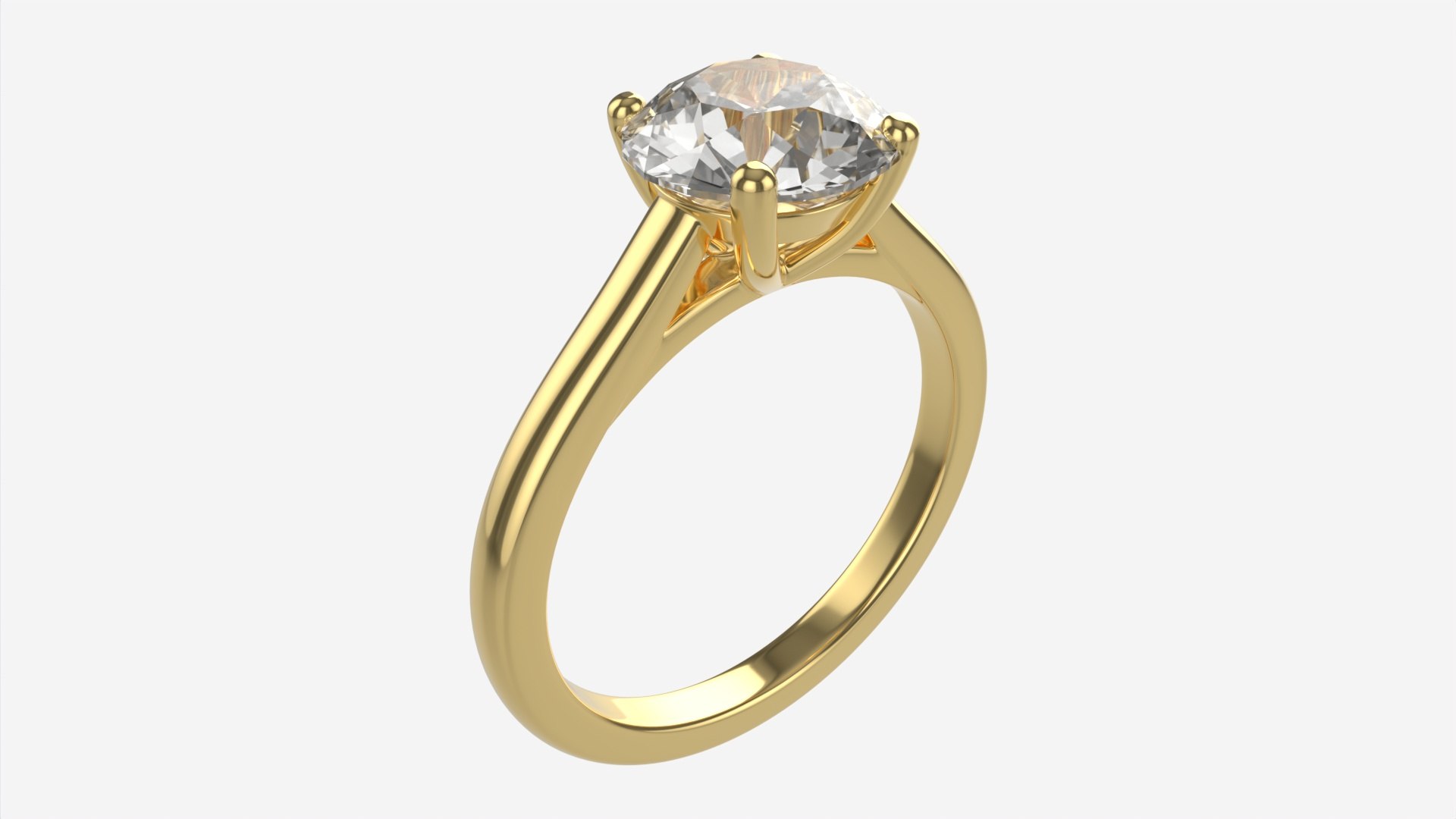 3D Model Gold Diamond Ring Jewelry 03 - TurboSquid 1968702