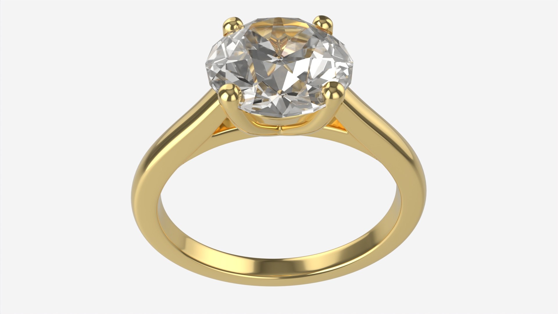 3D Model Gold Diamond Ring Jewelry 03 - TurboSquid 1968702