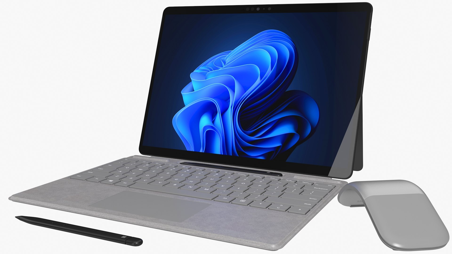 Microsoft Surface Pro X 2021 with Signature Type Cover Arch Mouse Slim ...