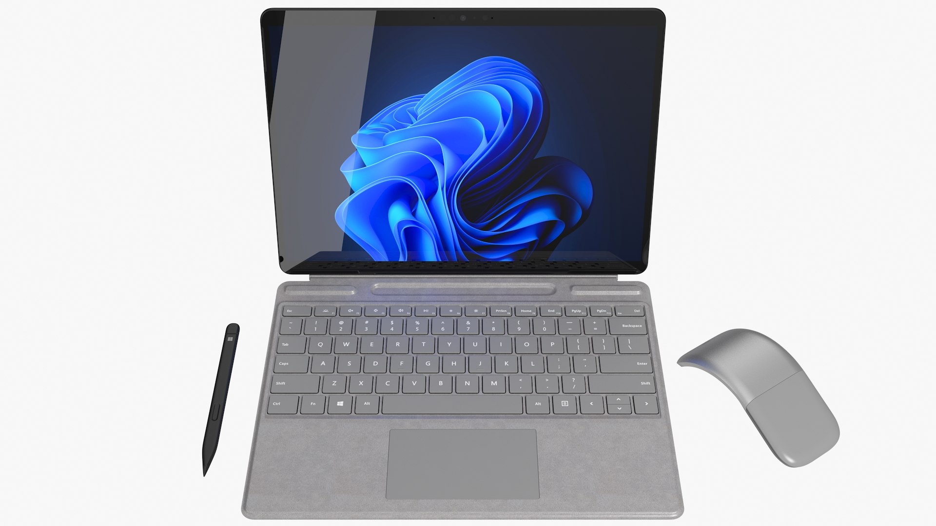 Microsoft Surface Pro X 2021 with Signature Type Cover Arch Mouse Slim ...