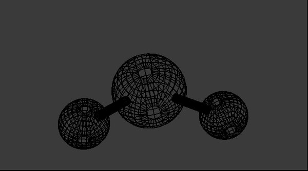 3d model water molecule