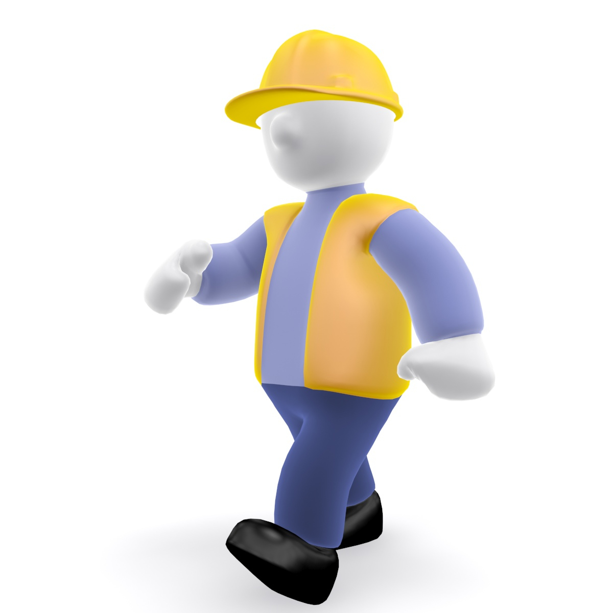 Bauarbeiter Stickman animiert 3D-Modell - TurboSquid 885279