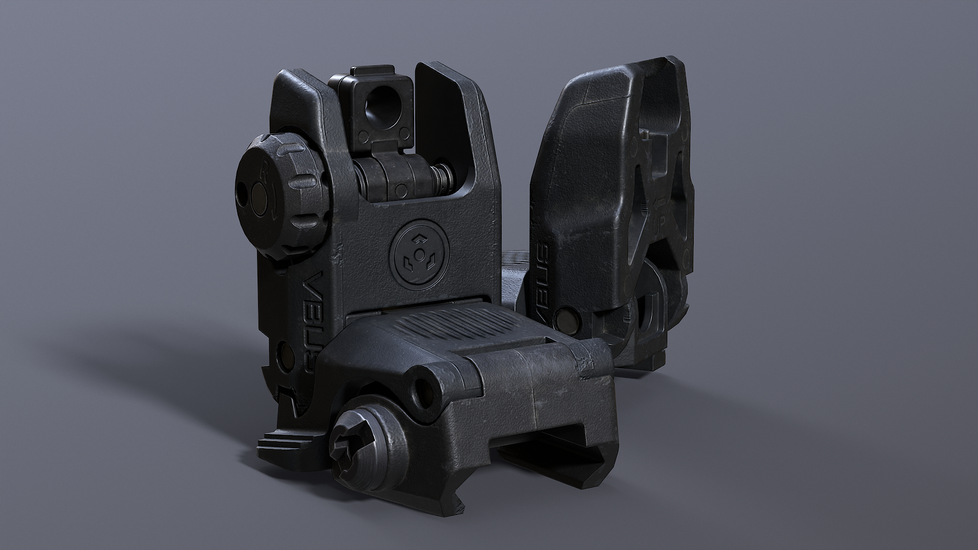 3D MBUS Flip Up Sight Modular - PBR - Game Ready LowPoly Model - TurboSquid 2192126