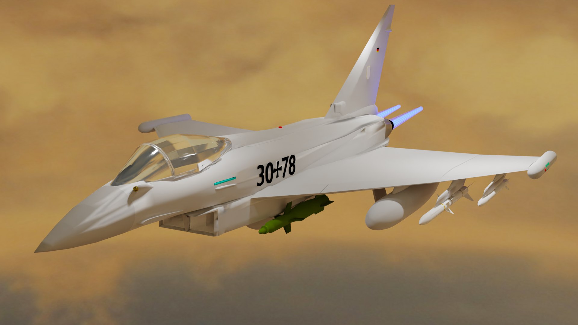 3D Model Detailed Eurofighter Typhoon - TurboSquid 2398832