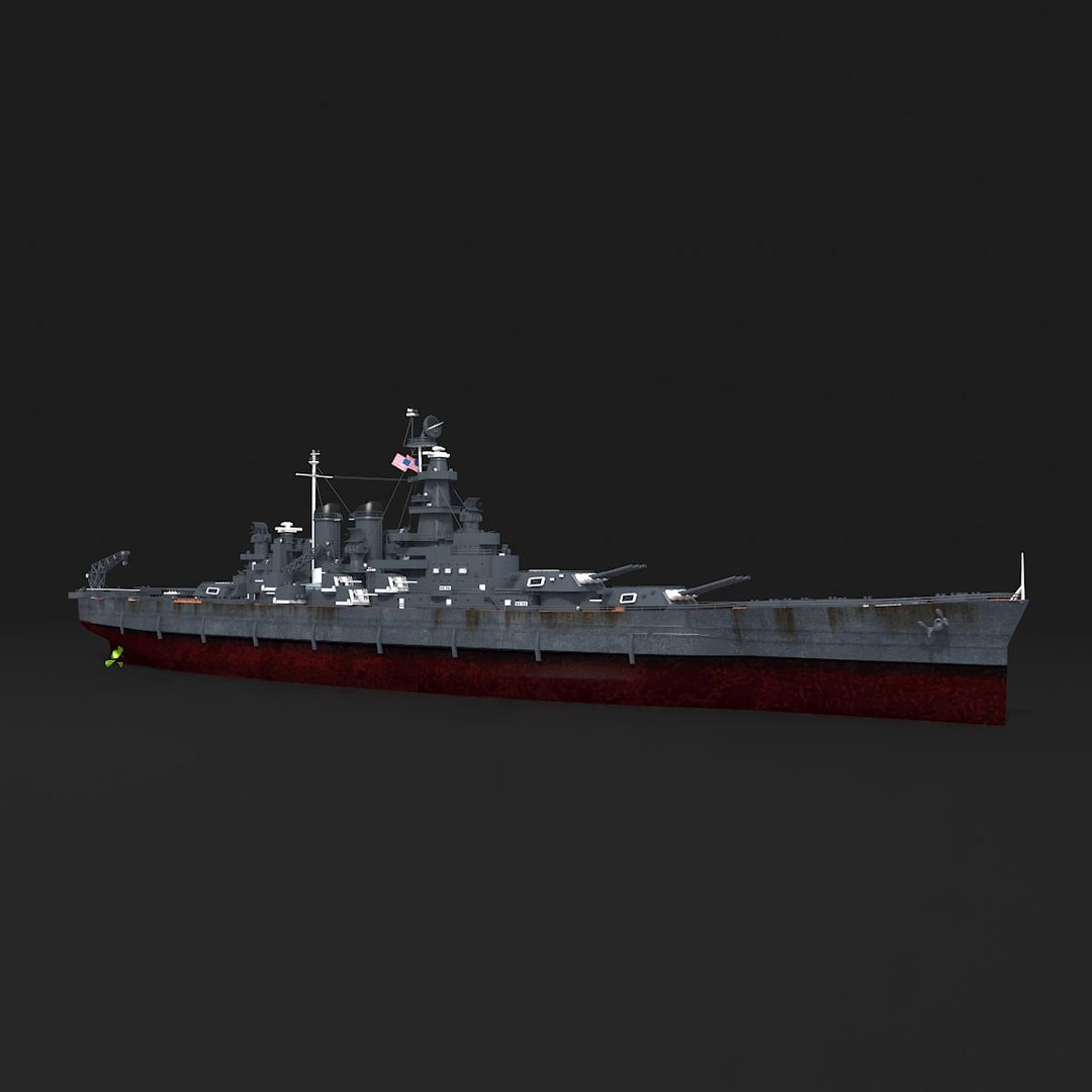 3D Model North Carolina Battleship - TurboSquid 1468199